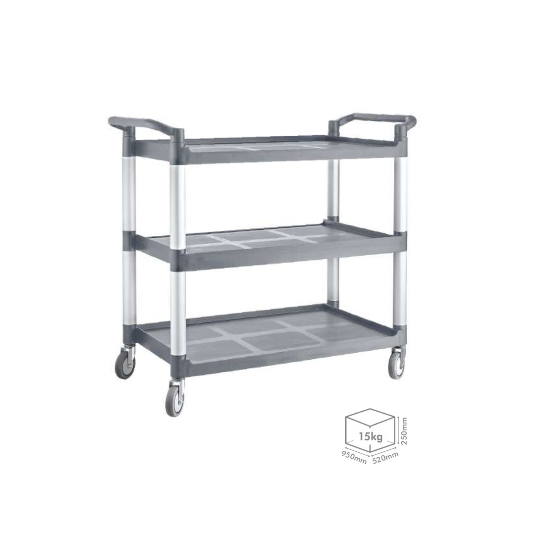 SMARTCHEF - Clearing and serving trolley - 3 tier plastic - NO BINS ...