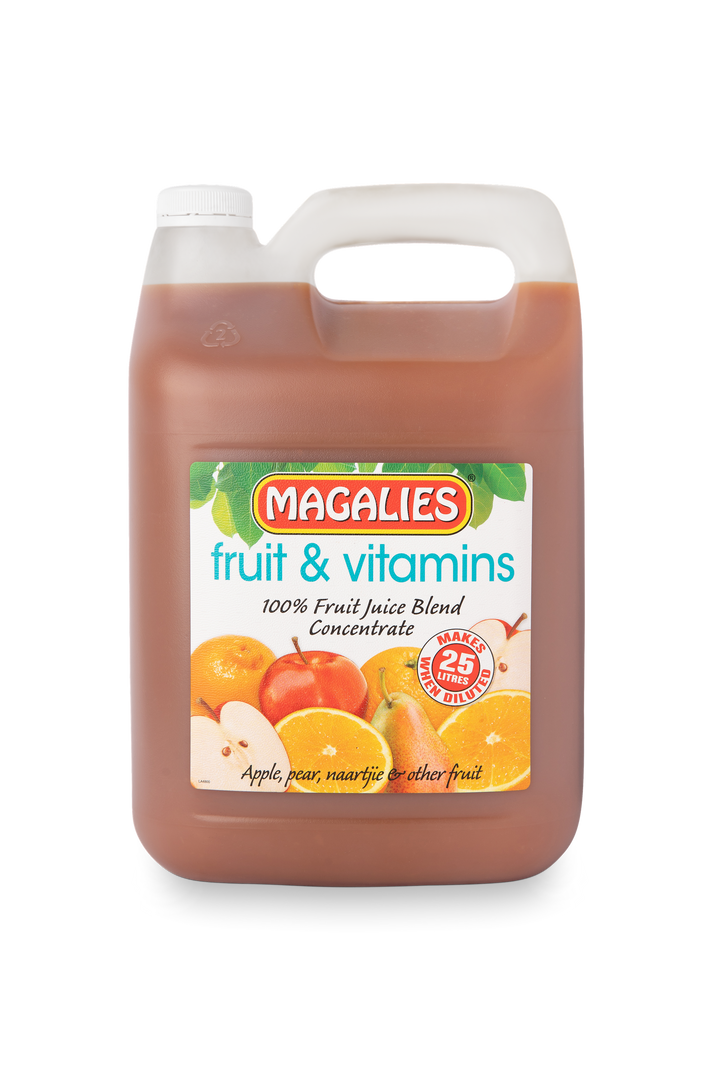 MAGALIES - 5 litre Fruit & Vitamins 100% 1+4 fruit juice concentrate ...