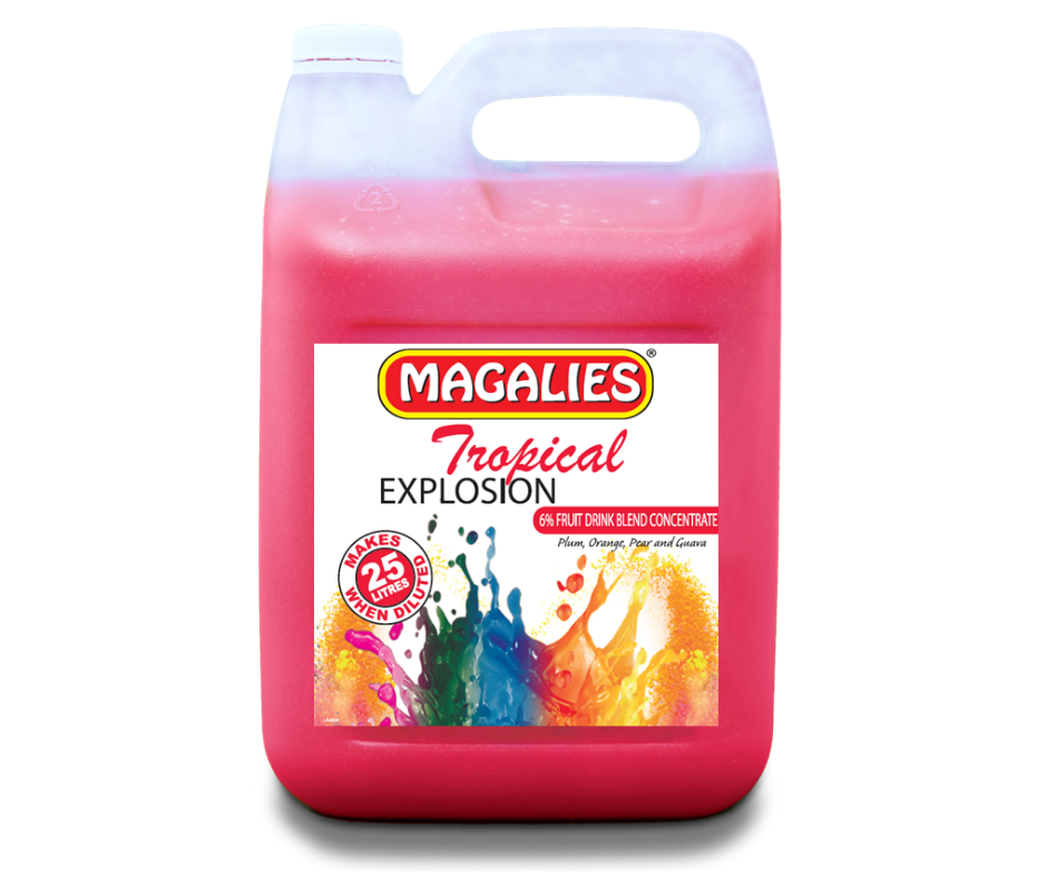 Magalies 5 litre Tropical Explosion 6% 1+4 fruit drink concentrate ...