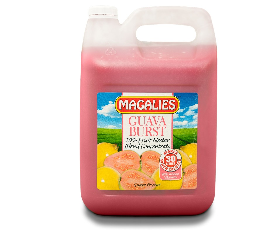 Magalies 5 litre Guava Burst 20% 1+5 fruit nectar concentrate ...